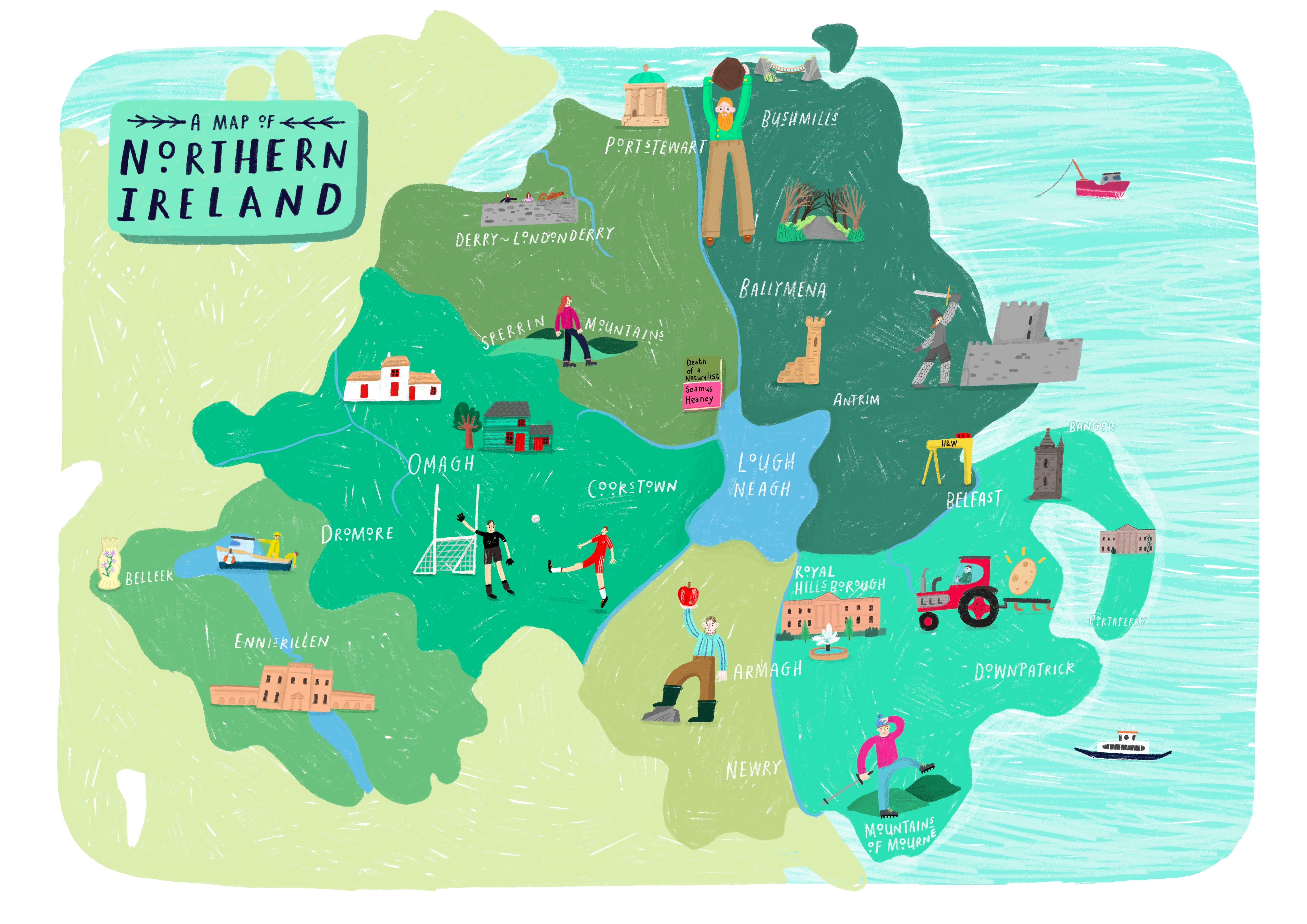 Map of Northern Ireland – PeterPaintsPictures